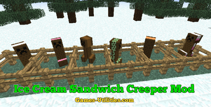 Ice Cream Sandwich Creeper Mod 1.20.5, 1.19.4, 1.18.2, 1.17.1